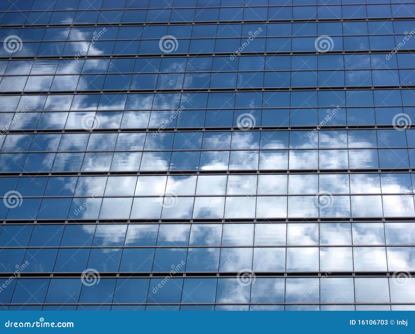 Glass Wall with the Reflection of Sky Stock Image - Image of corporate ...