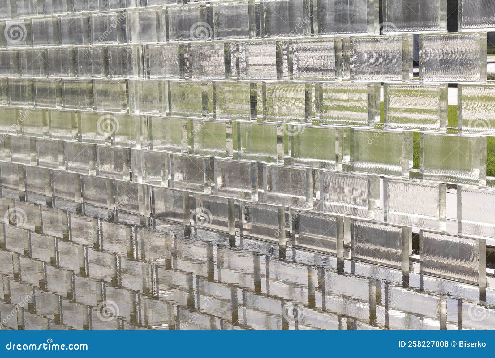 Glass Wall Reflection in the Water Stock Photo - Image of transparent ...