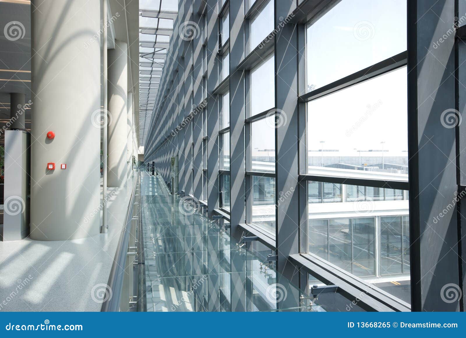 Glass Wall and Steel Framework Stock Image - Image of vitreous, steel ...