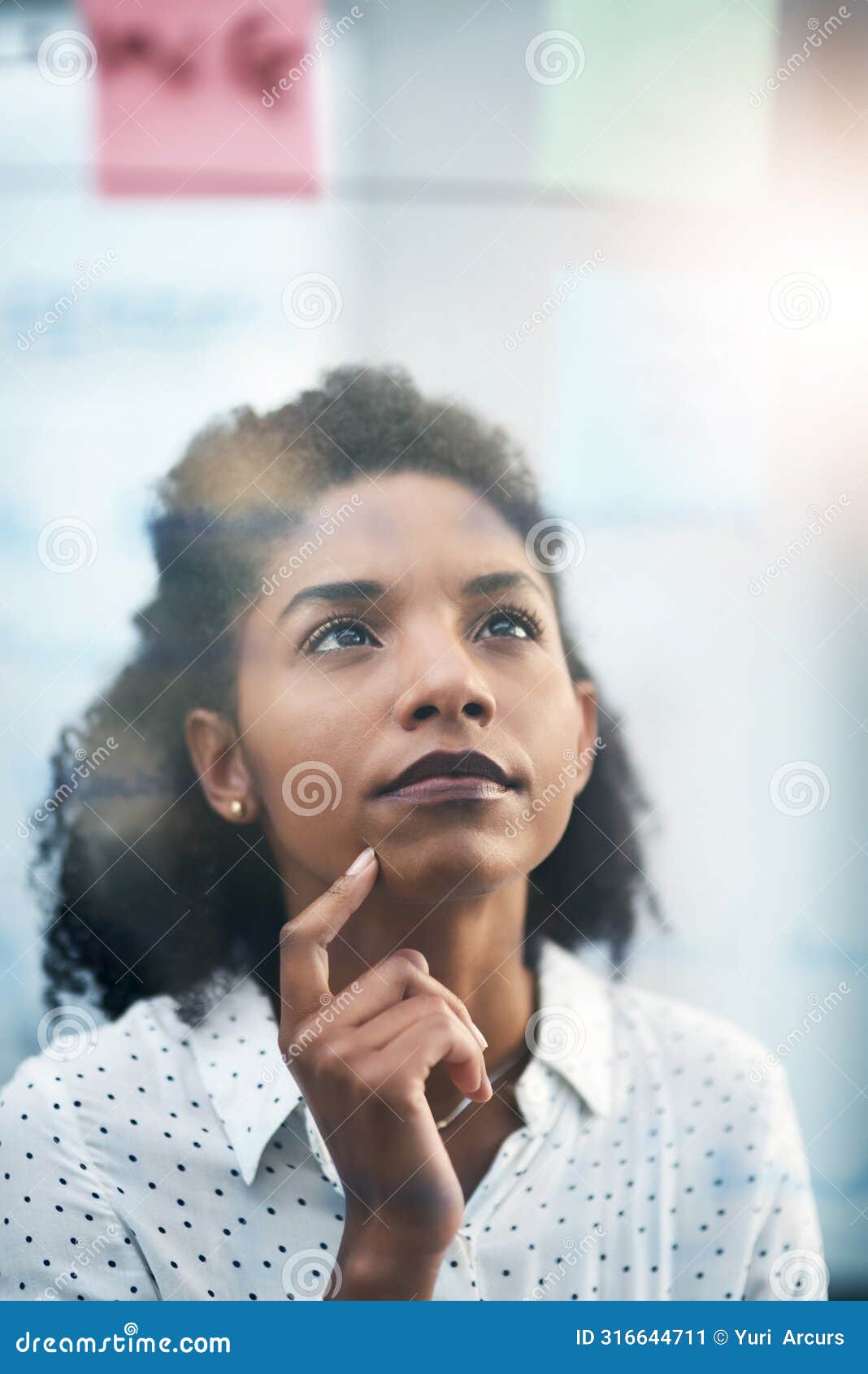 Glass Wall, Thinking and Business with Black Woman, Choice and Solution ...