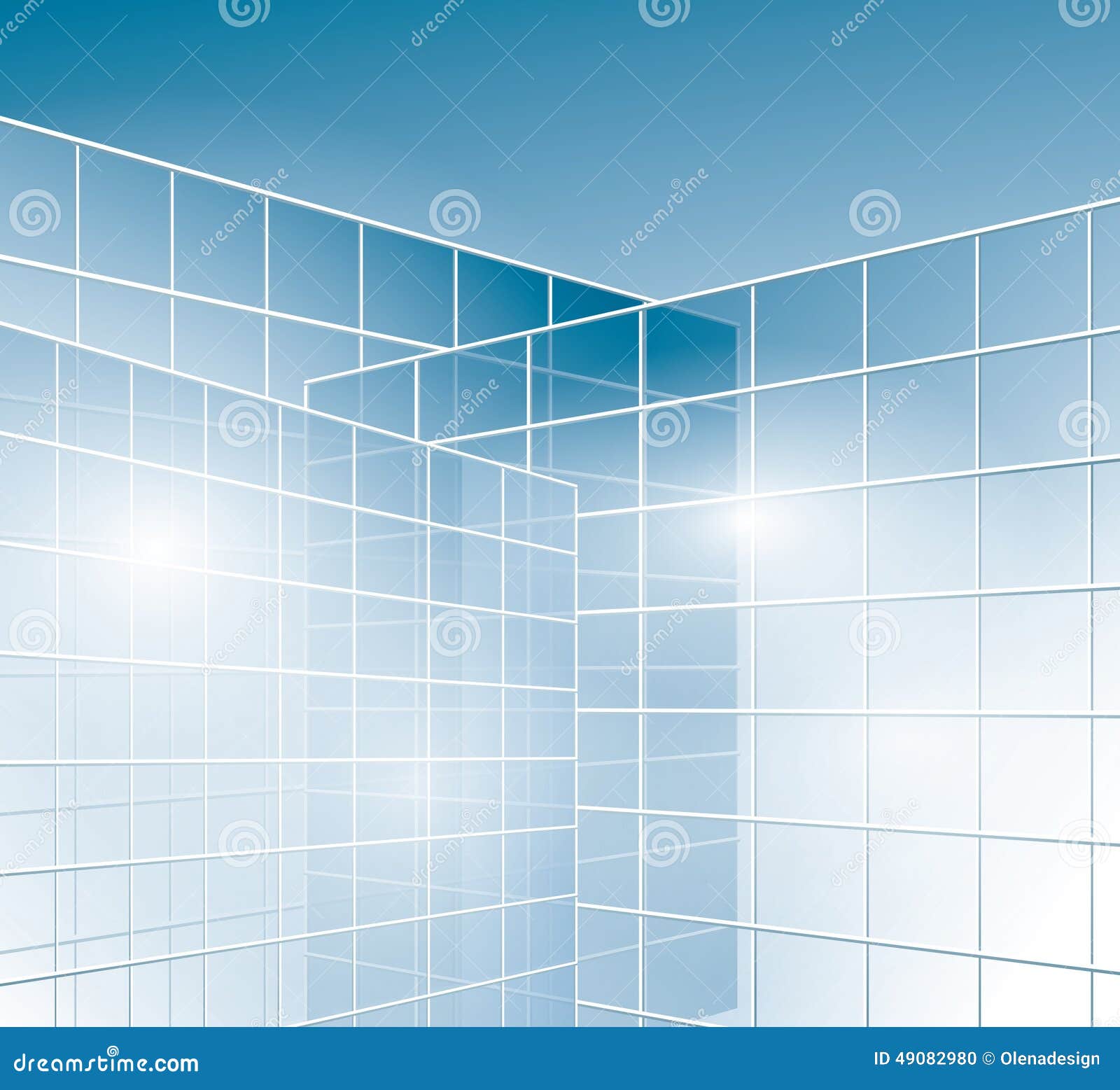 Glass Walls of Buildings - Vector Windows Stock Vector - Illustration ...
