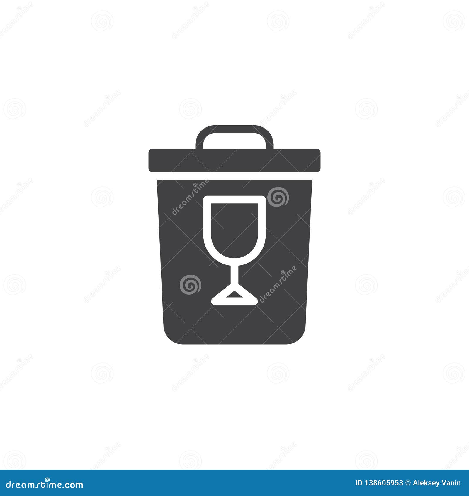 Glass waste vector icon stock vector. Illustration of icon - 138605953