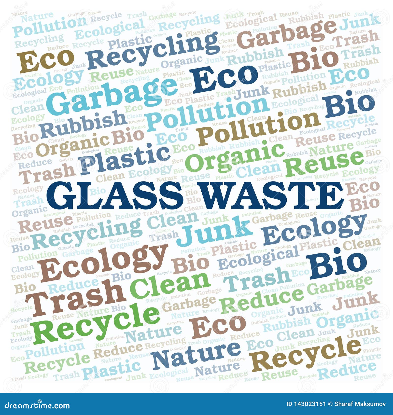 Glass Waste word cloud stock illustration. Illustration of waste ...