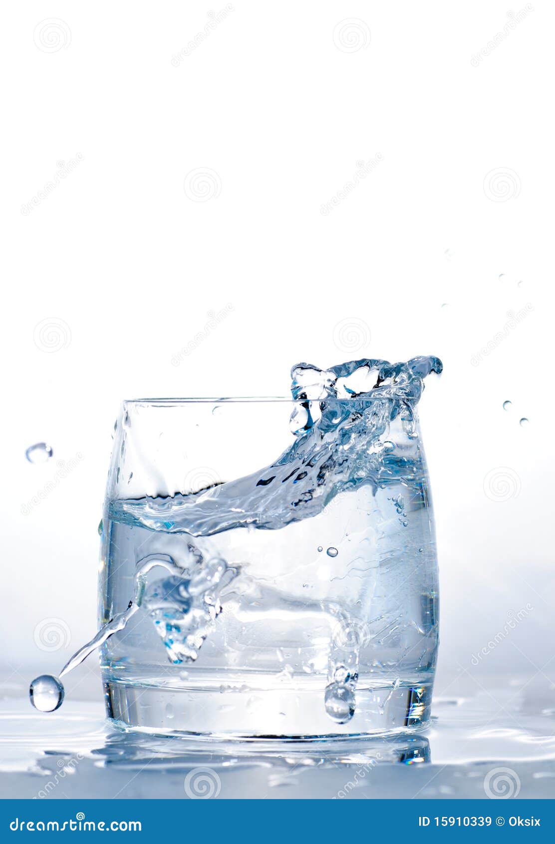 Glass with water stock image. Image of beverage, motion - 15910339