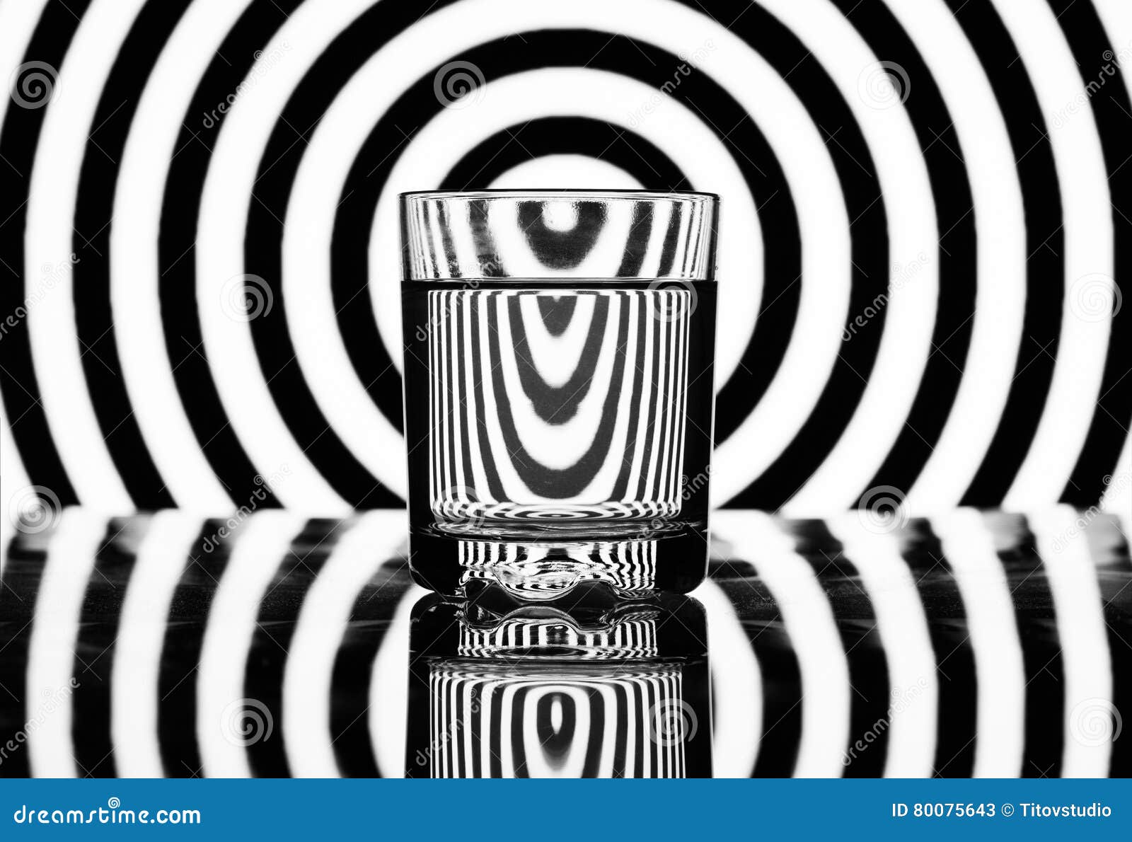 Glass of Water on a Background Geometric Shapes Stock Image - Image of ...