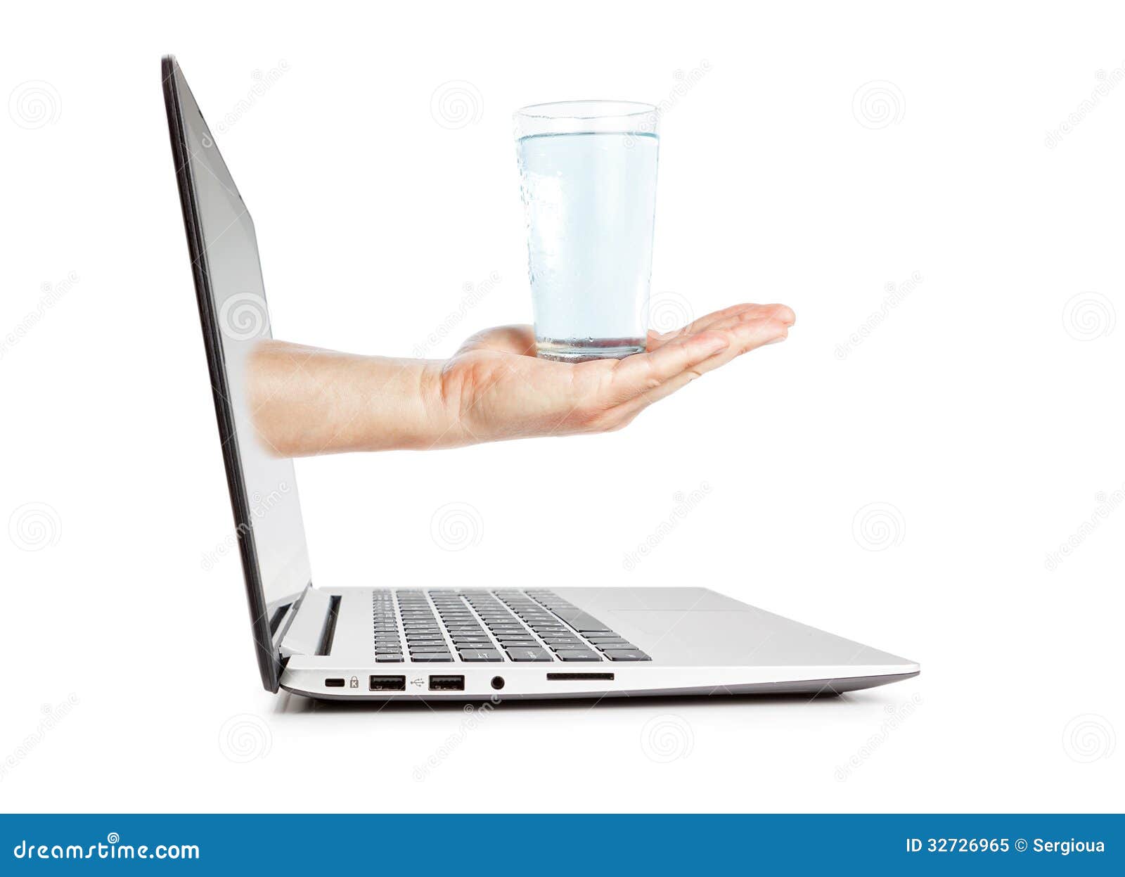 A Glass of Water on a Break at Work. Stock Image - Image of dishware ...