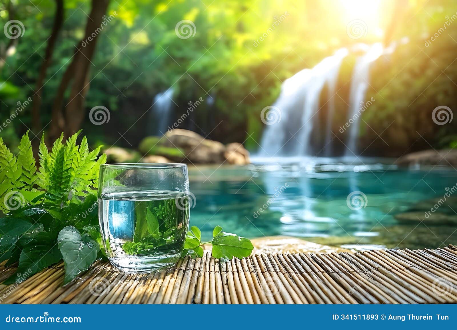 A Glass of Water with a Concept of Clean Water Source Stock Image ...