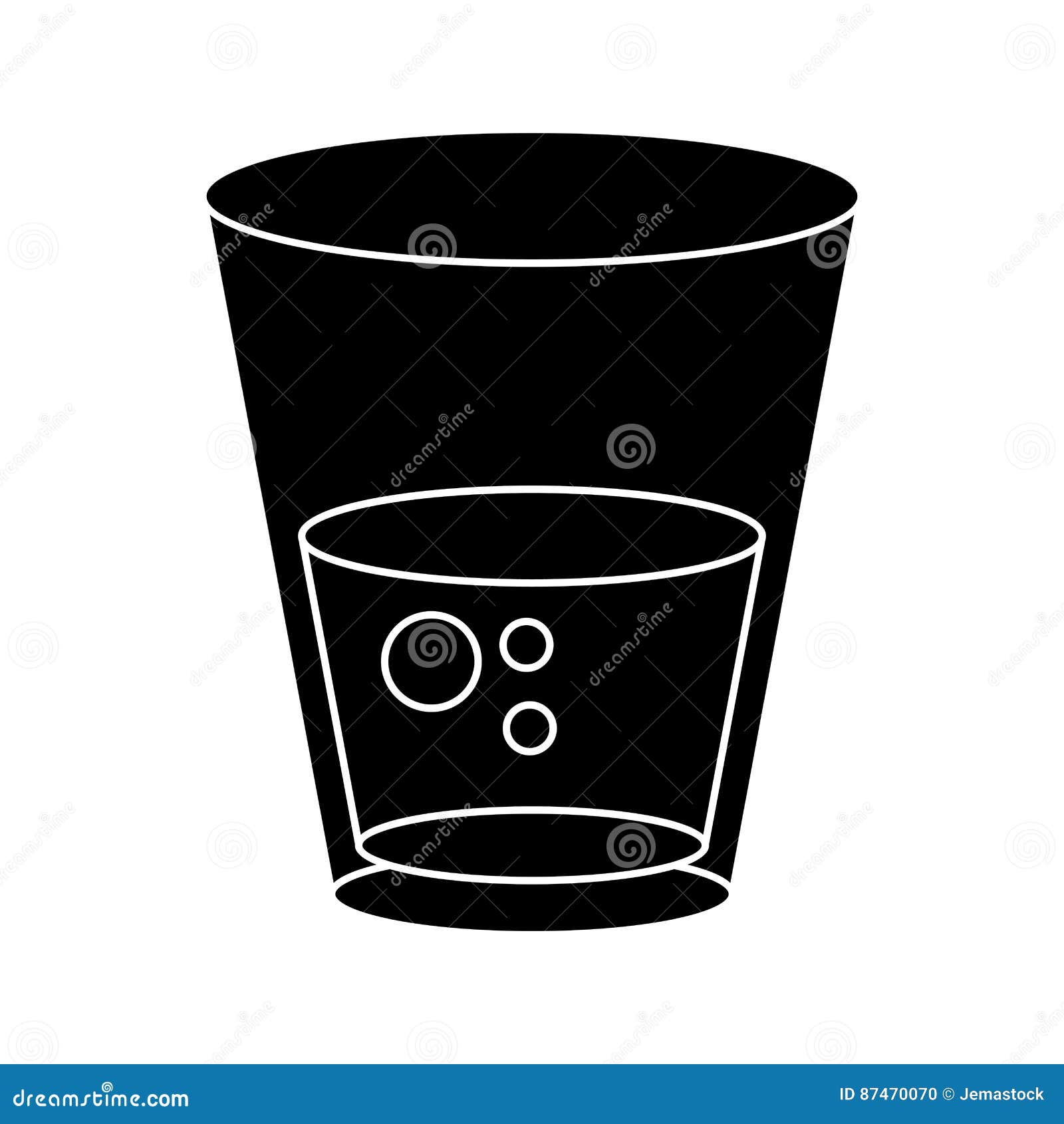 Glass Water Fresh Pictogram Stock Vector - Illustration of bottle ...