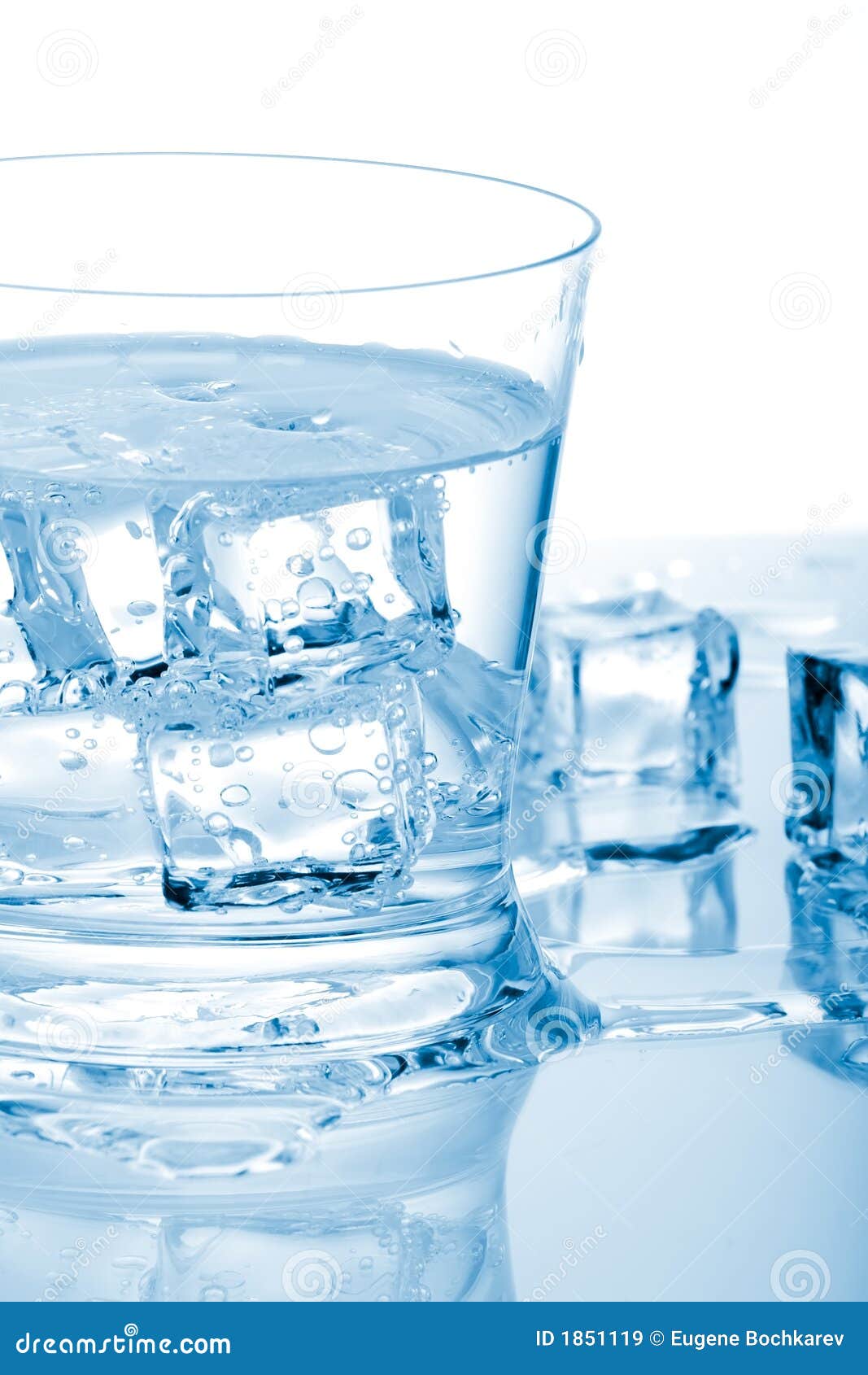 Glass of water with ice stock image. Image of single, cocktail - 1851119