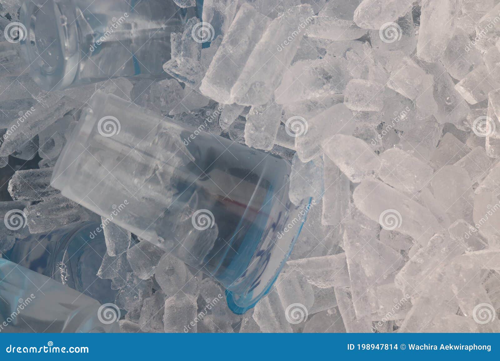 Glass of Water in Ice Crate Stock Photo - Image of element, drink ...