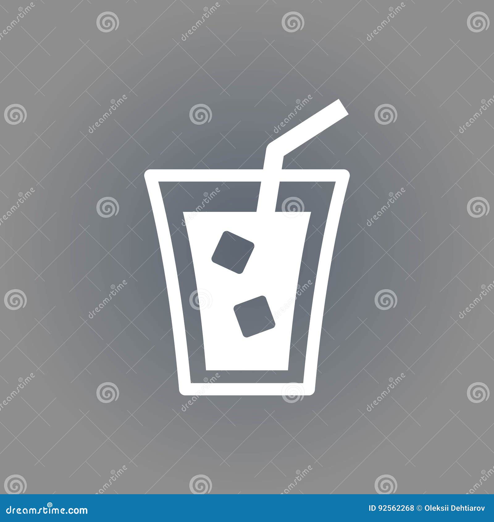 Glass of Water with Ice Icon Stock Vector Illustration Flat Design ...