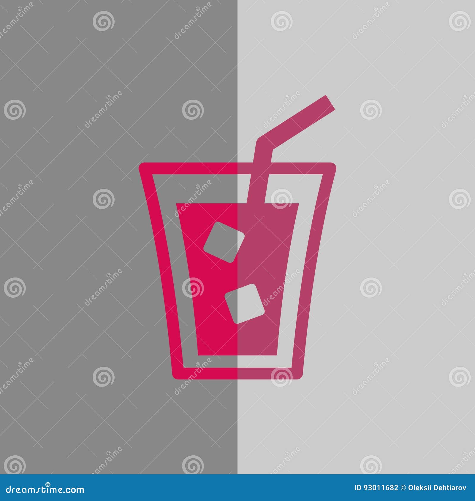 Glass of Water with Ice Icon Stock Vector Illustration Flat Design ...