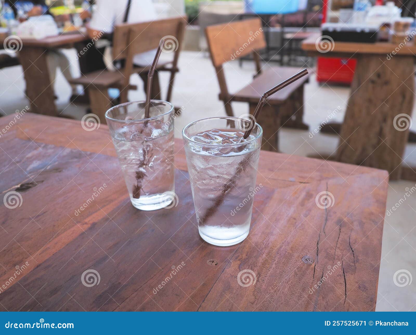 Glass of Water with Ice on the Table Stock Image - Image of nature ...