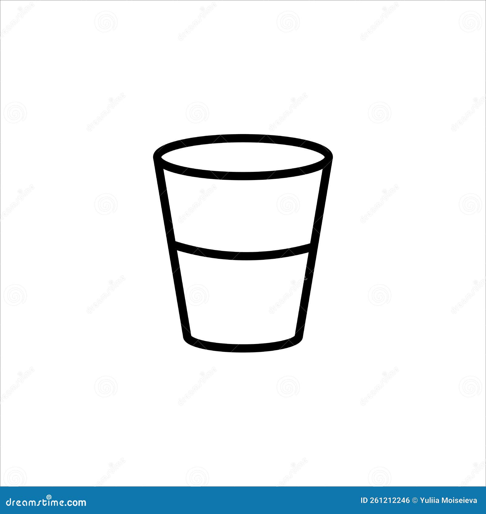 Glass of Water Icon Vector Illustration Stock Vector - Illustration of ...