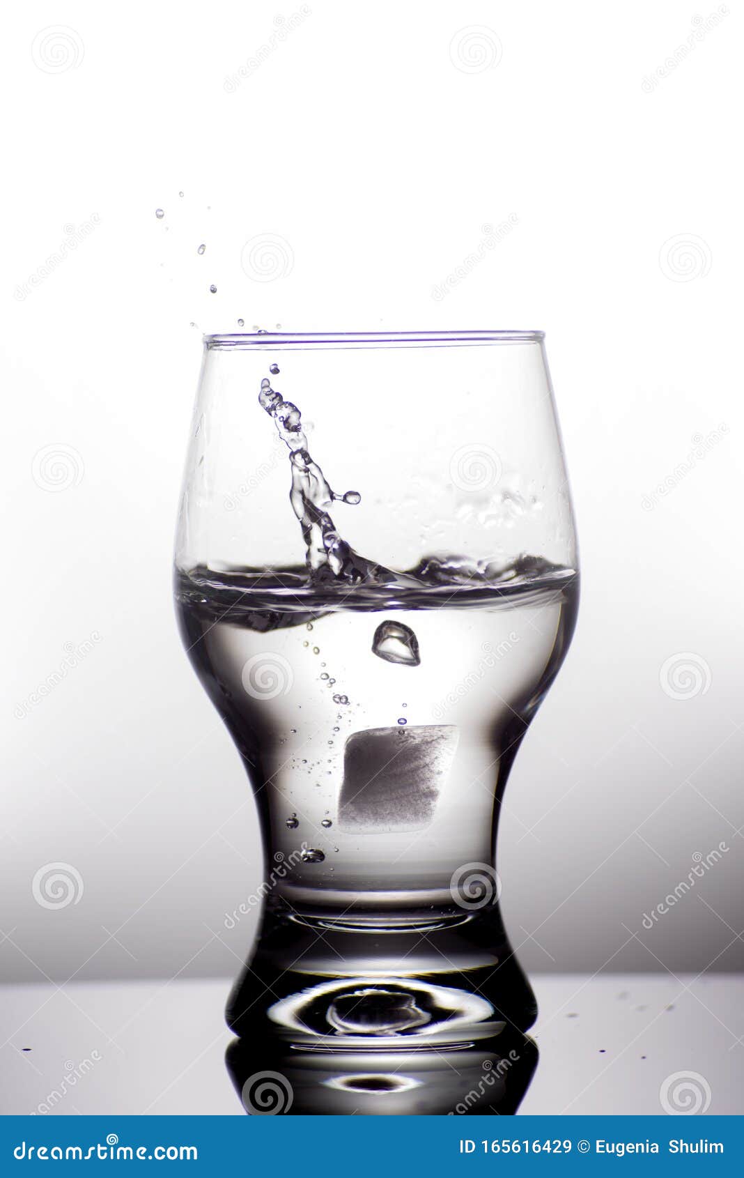 Glass with Water Isolated on a White Background Stock Image - Image of ...
