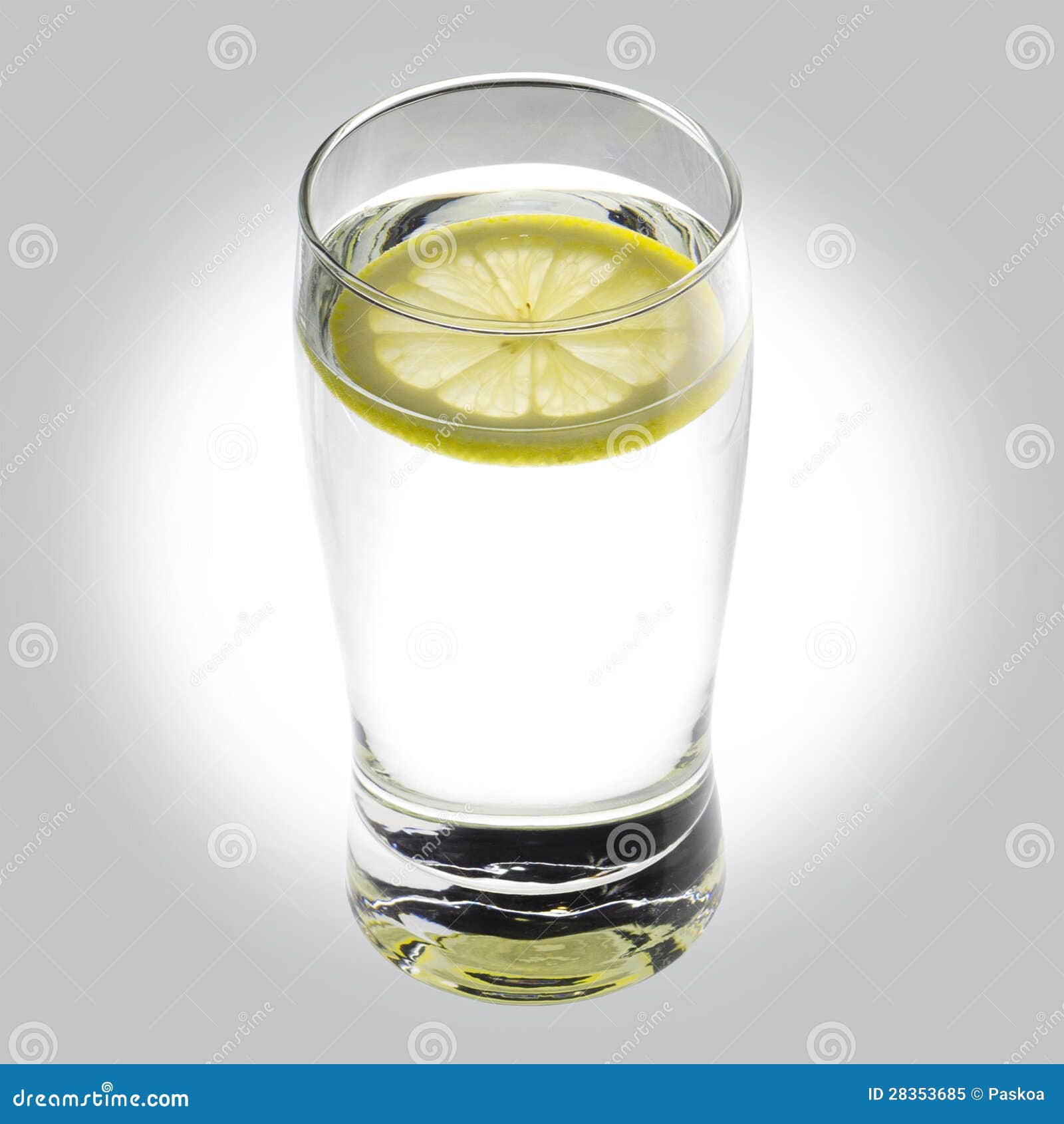 Glass of water with lemon stock image. Image of clean - 28353685