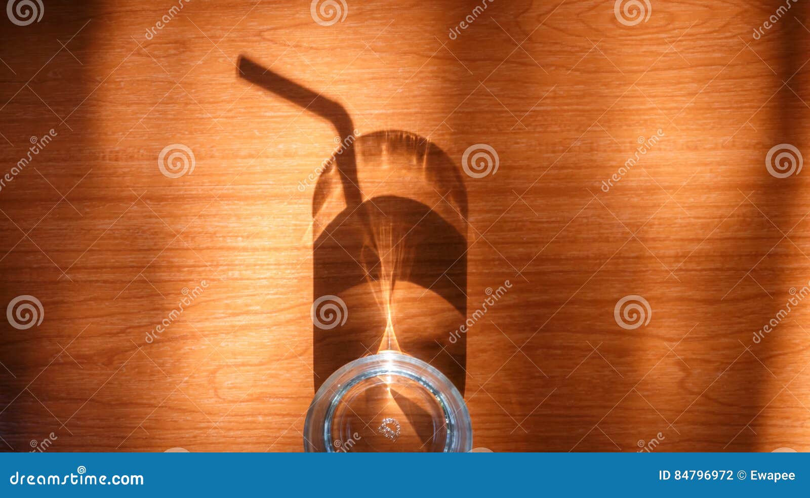 Glass of Water with Light and Shadow. Stock Photo - Image of space ...