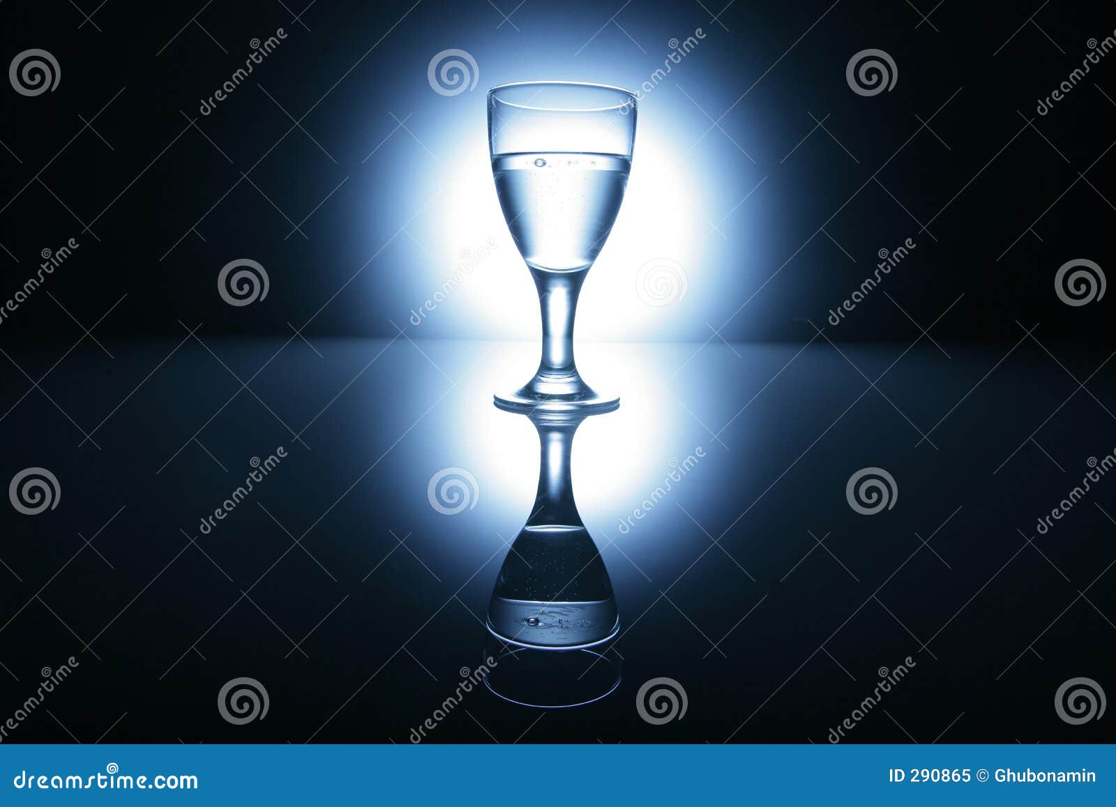 Glass of Water and Reflection Stock Image - Image of container ...
