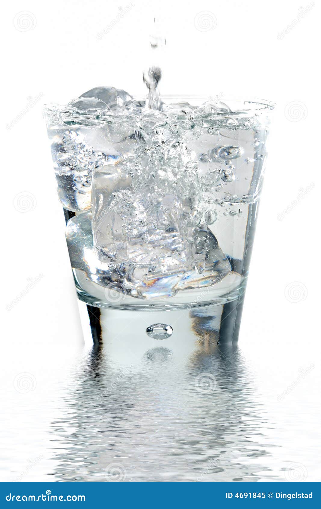 Glass of Water with Reflection Stock Image - Image of eating, drink ...