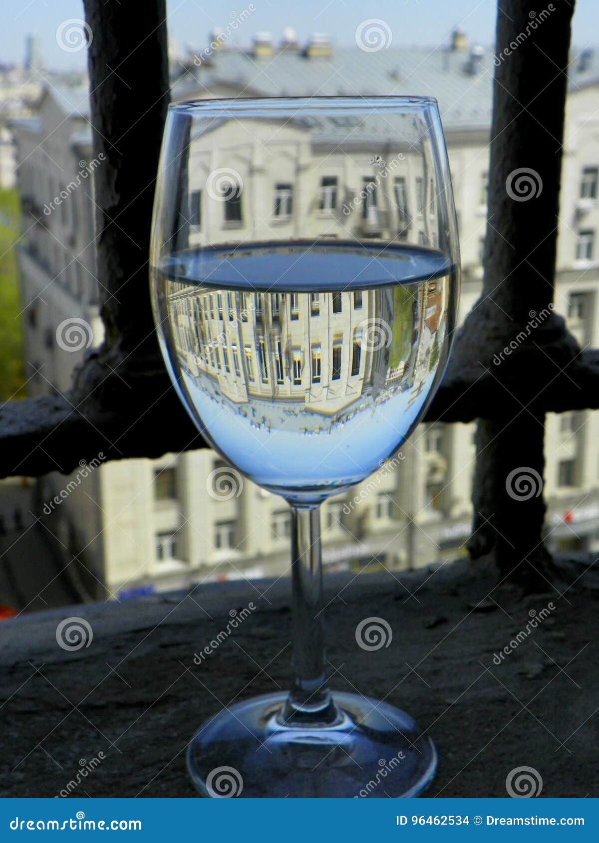 Glass with Water Reflection Stock Photo - Image of rooftop, water: 96462534