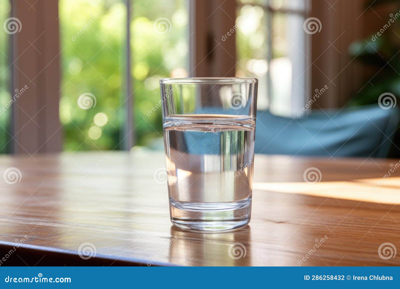 A Glass of Water Served on Table Stock Illustration - Illustration of ...