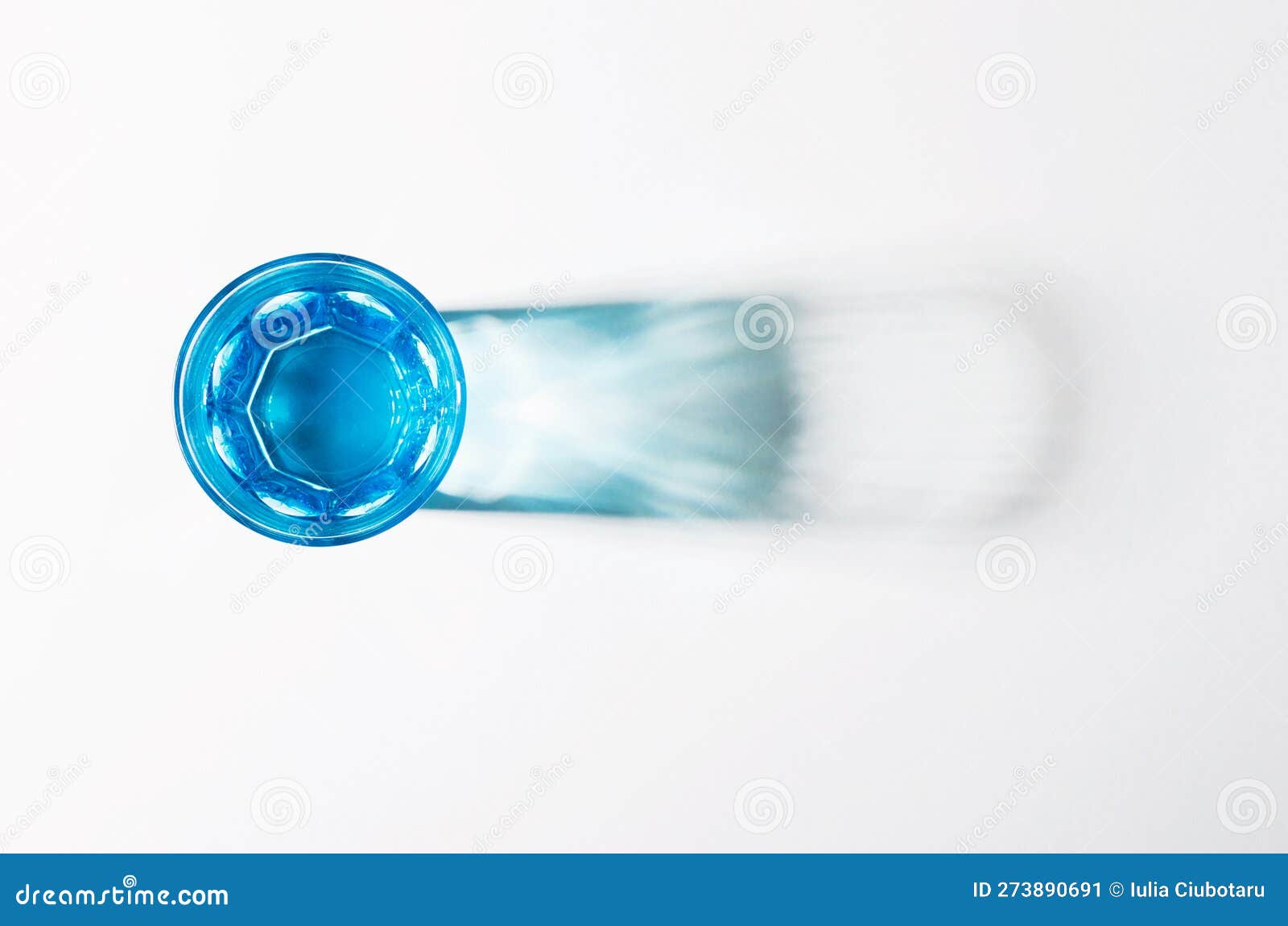 A Glass with Water and Sharp Shadows, Caustic Effect As Light Passes ...