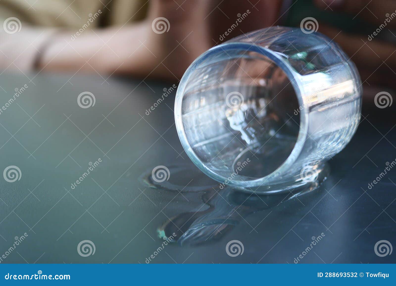 A Glass of Water Spilled on a Table , Stock Photo - Image of splashing ...