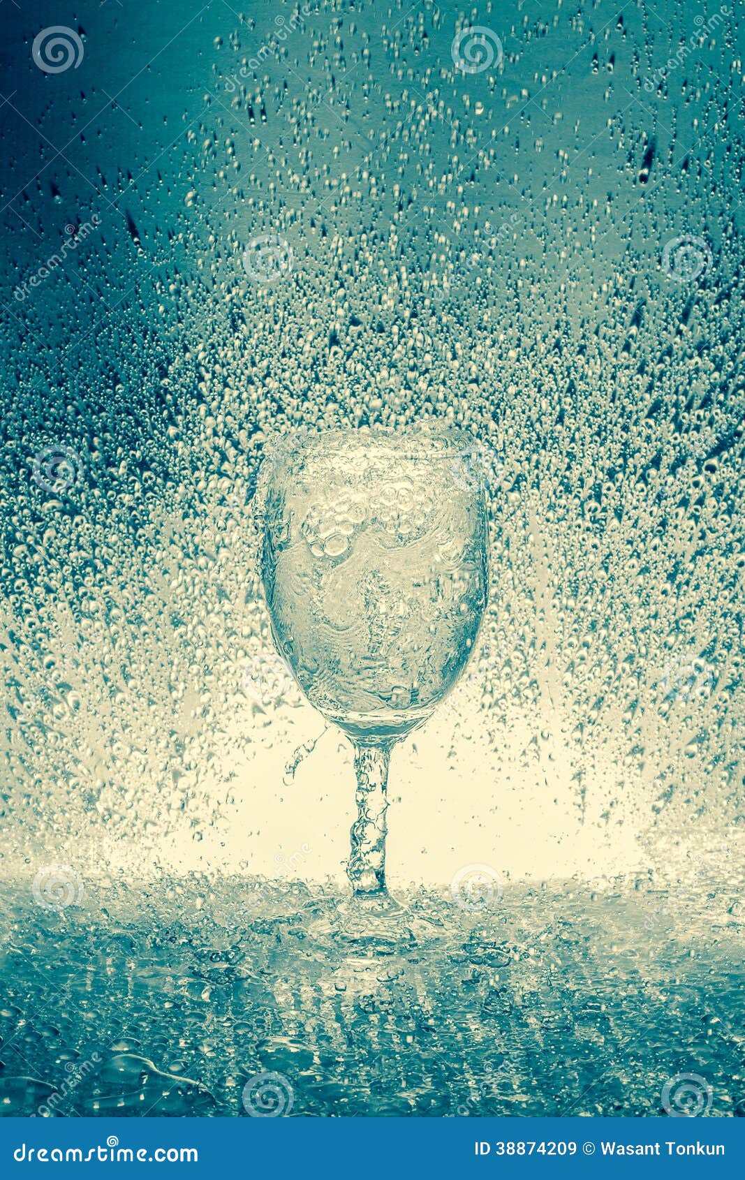 Glass with Water splash stock image. Image of bottle - 38874209