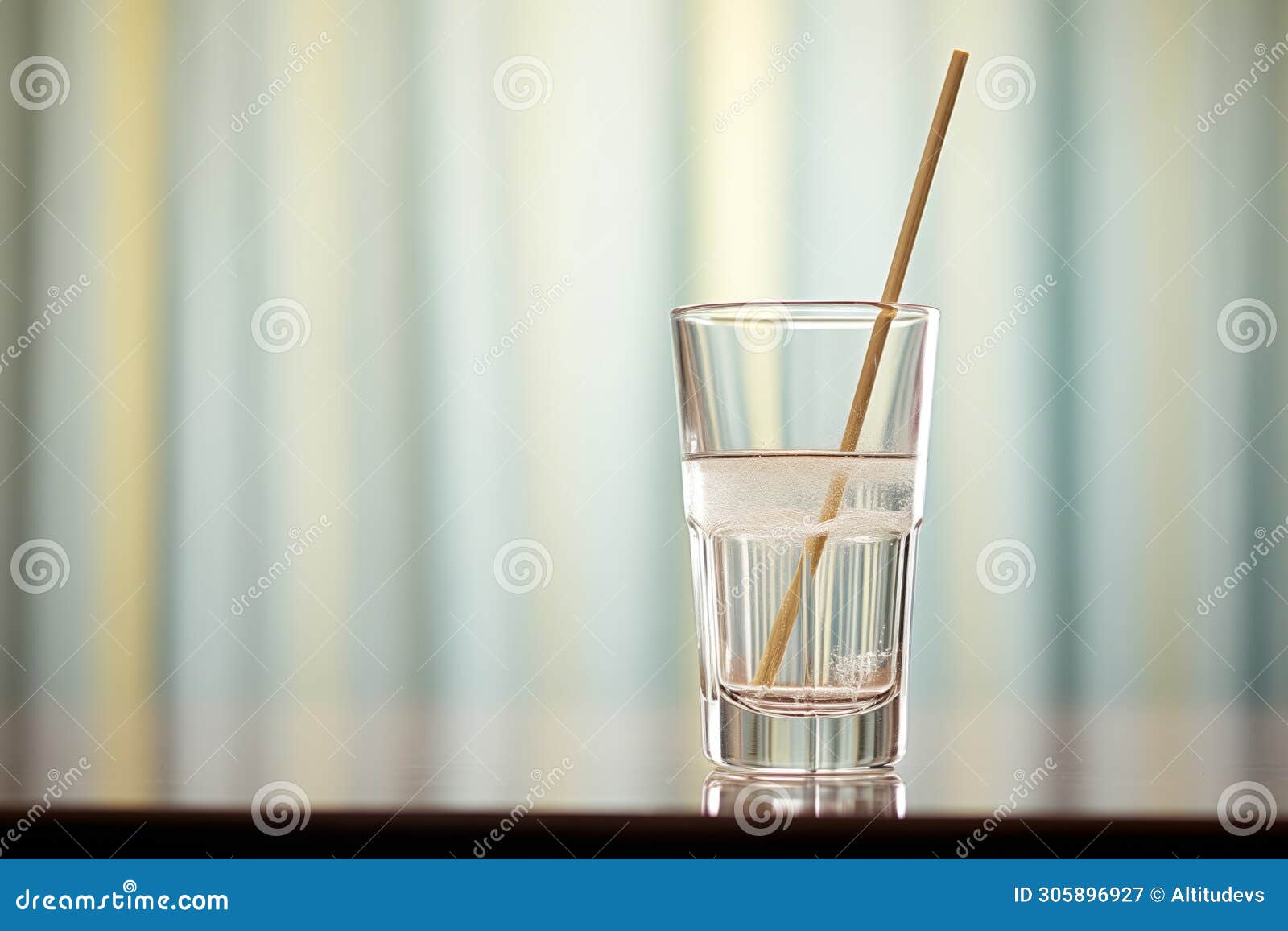 Glass of Water with a Straw, Demonstrating Refraction Stock Image ...