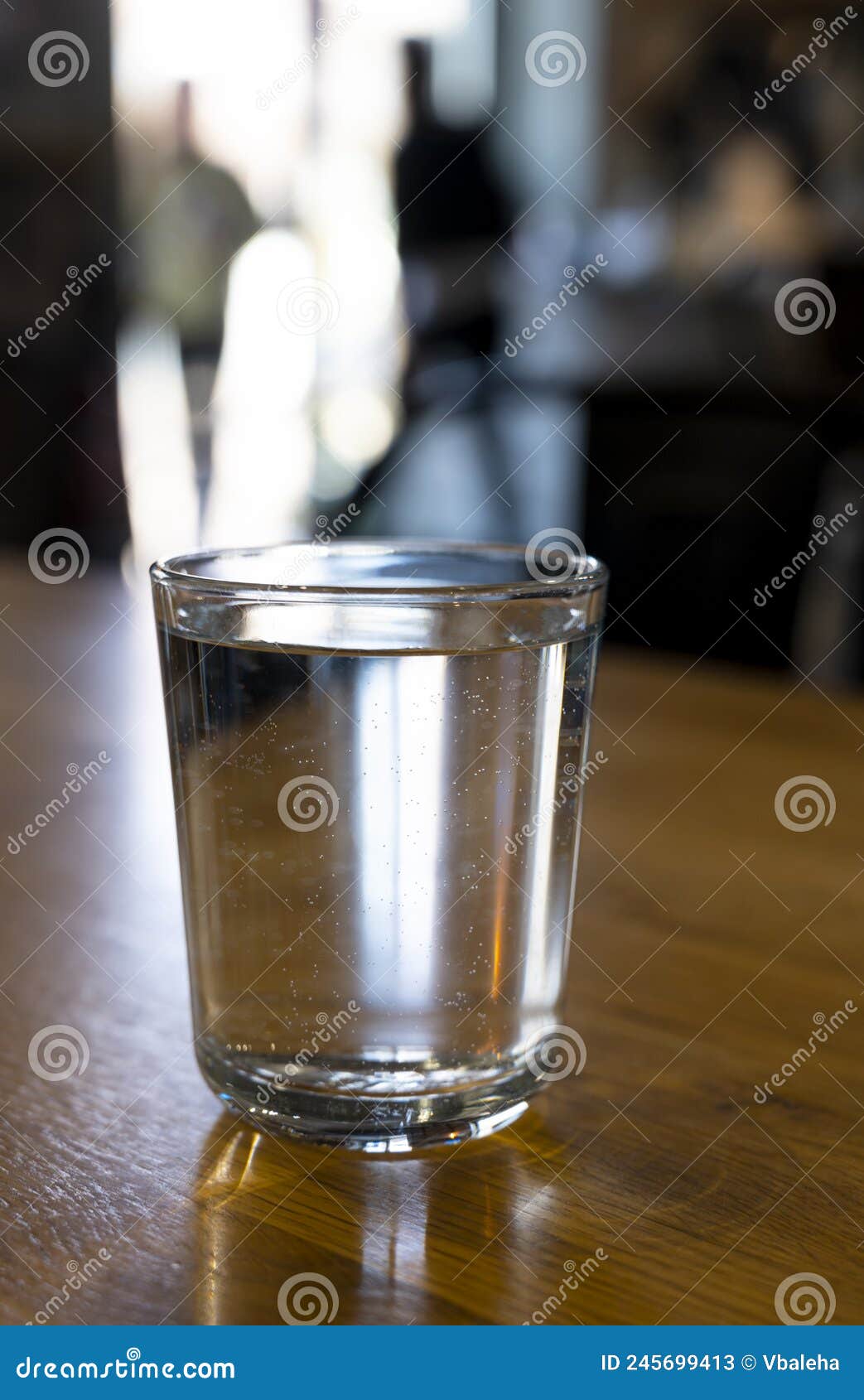 Glass of Water on the Table Stock Image - Image of indoors, clean ...