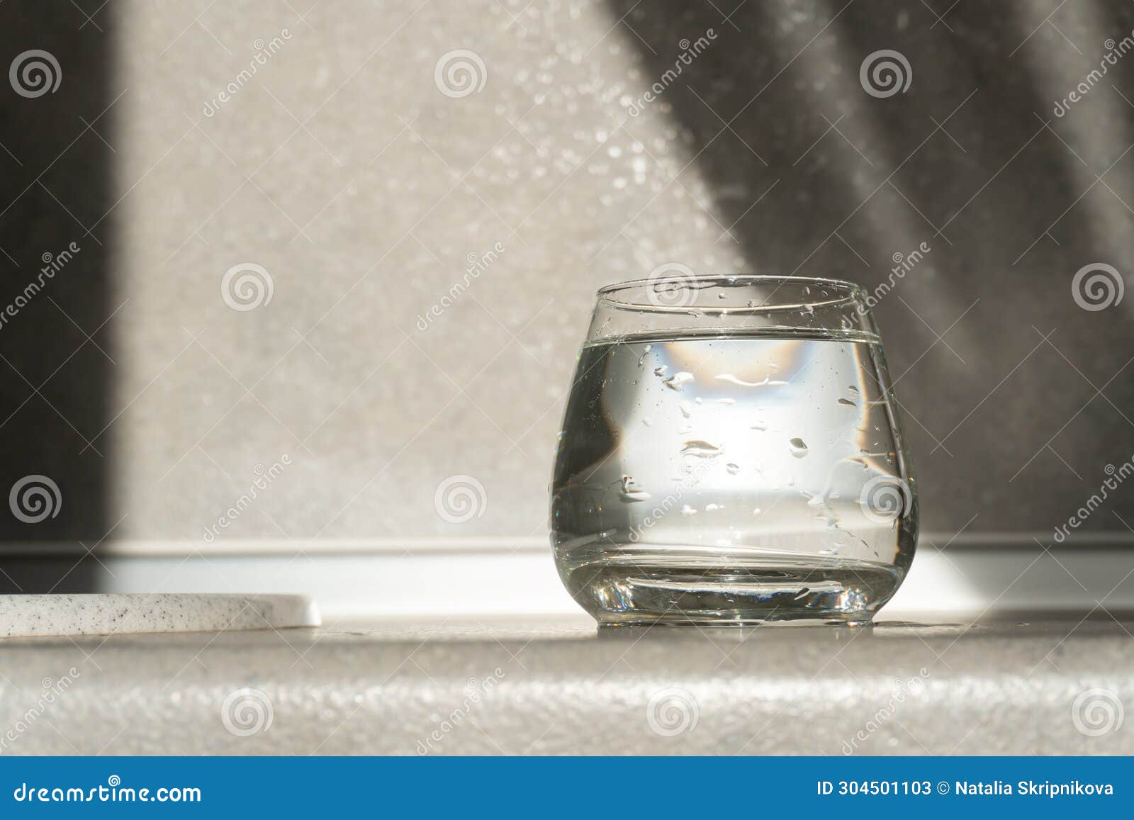 Glass of Water on the Table Stock Image - Image of room, care: 304501103