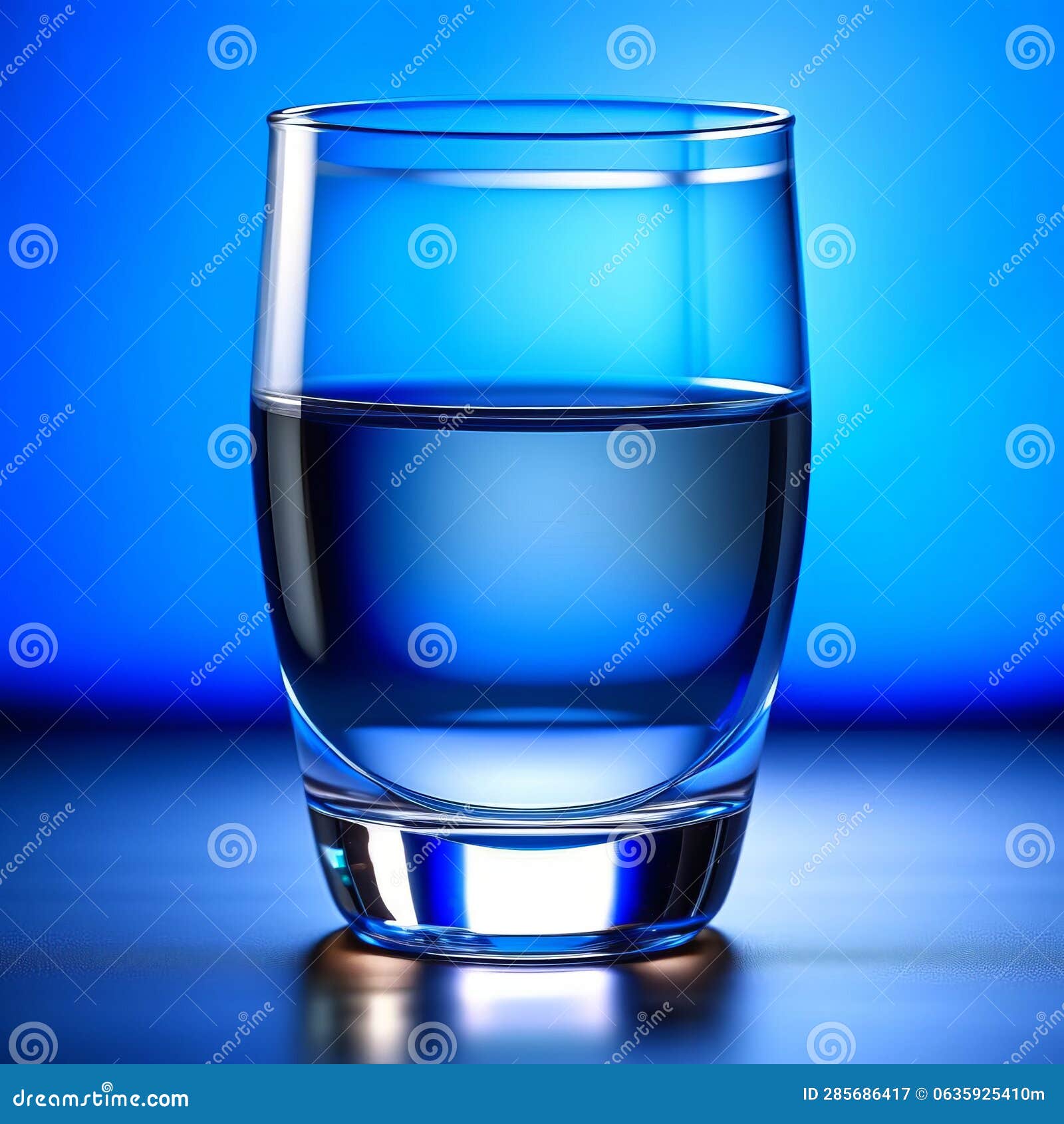A Glass of Water is on the Table. Stock Illustration - Illustration of ...
