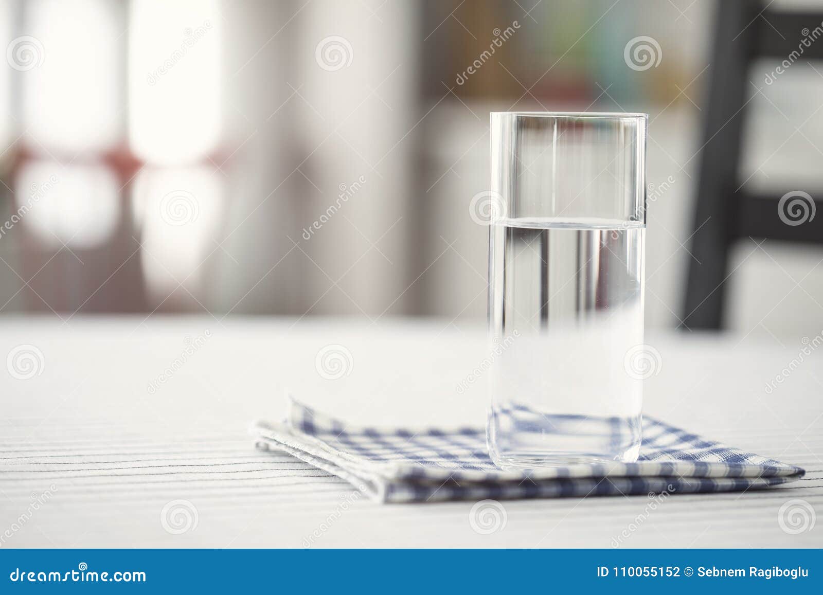 Glass of Water on Table in Kitchen Stock Photo - Image of thirsty ...