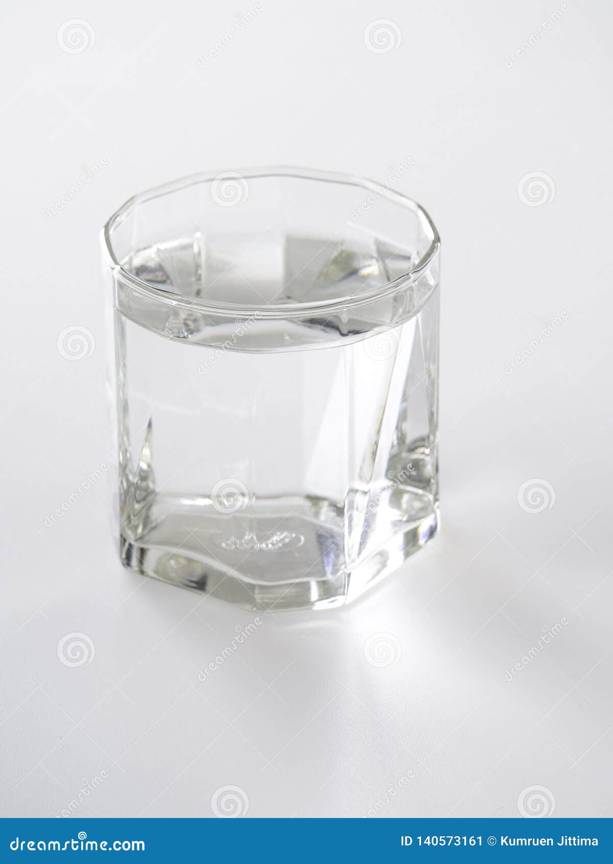 Glass of Water on a White Background Stock Image - Image of healthy ...