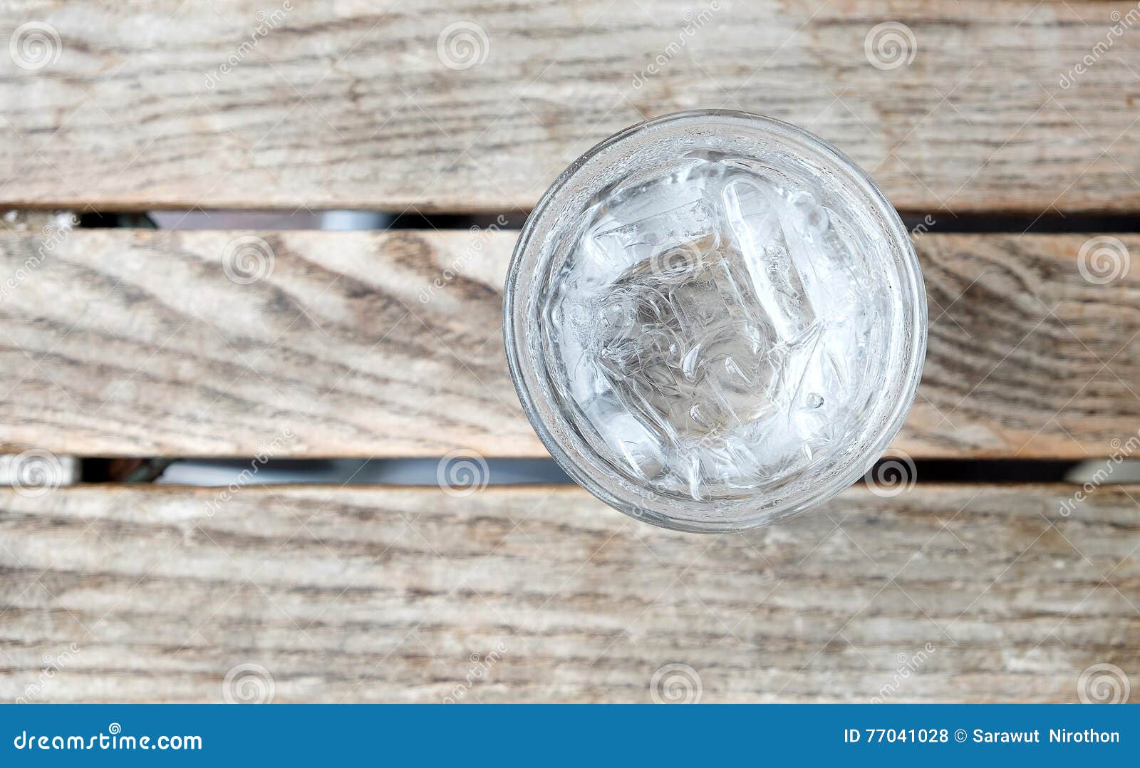 Glass Water on Wooden Table. Stock Photo - Image of fresh, cool: 77041028