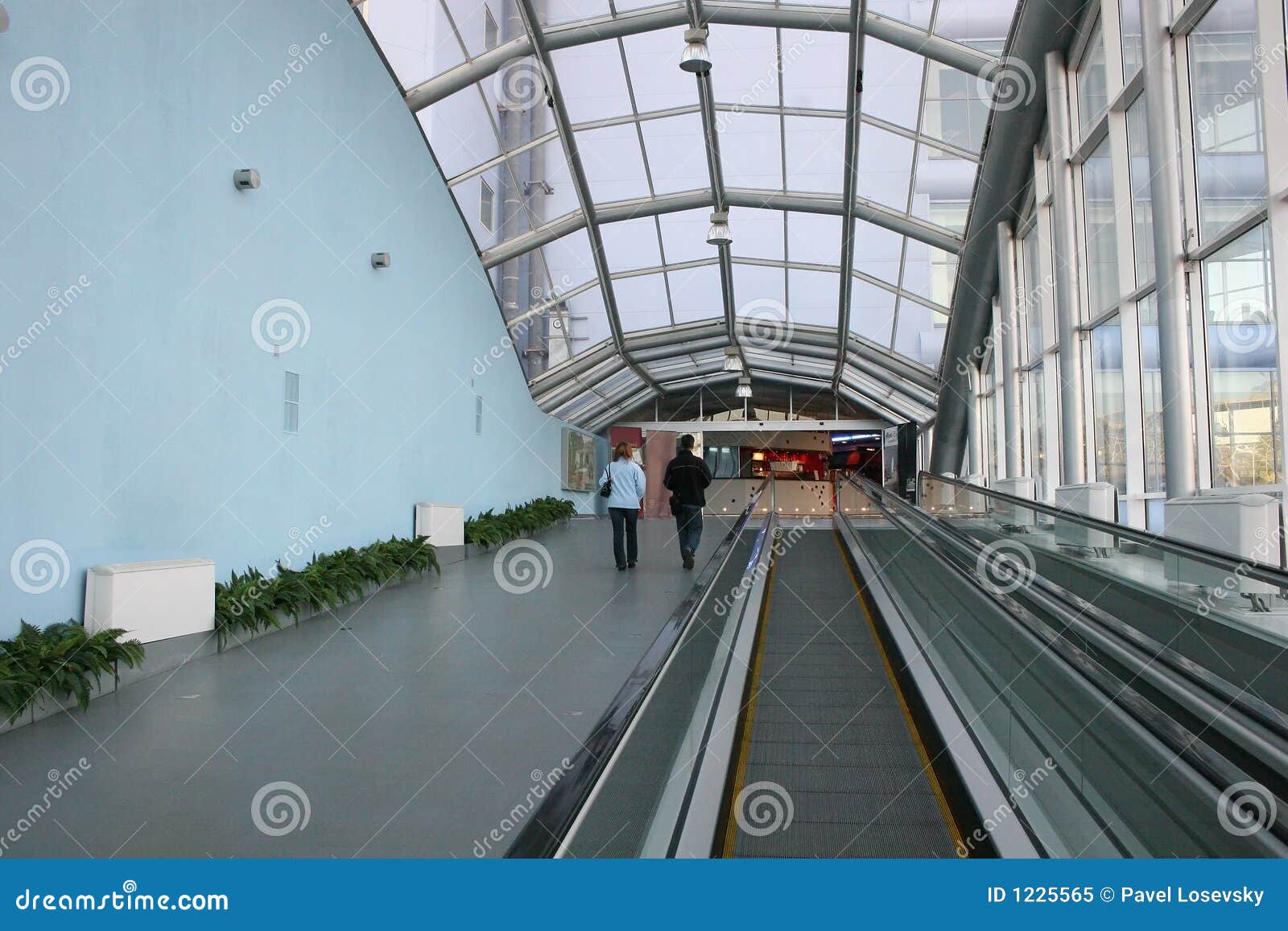 Glass way escalator stock image. Image of life, corporation - 1225565