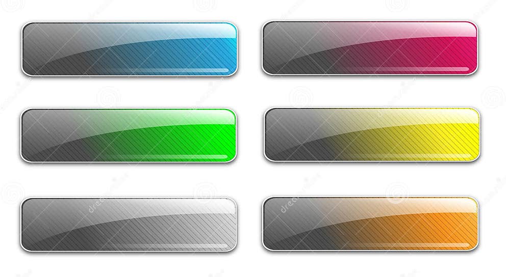 Glass web buttons stock vector. Illustration of colors - 13118550