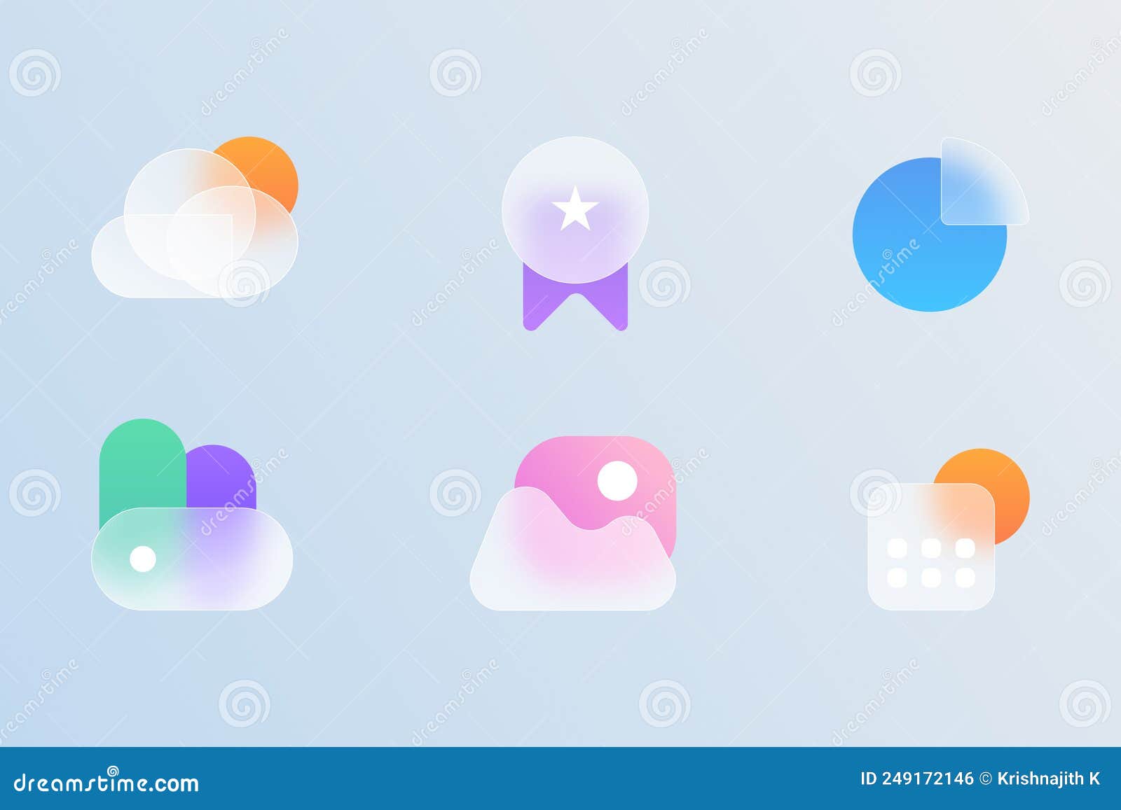 Glass Web Icon Pack. Web Ui Icon Pack Stock Photo - Image of glass ...