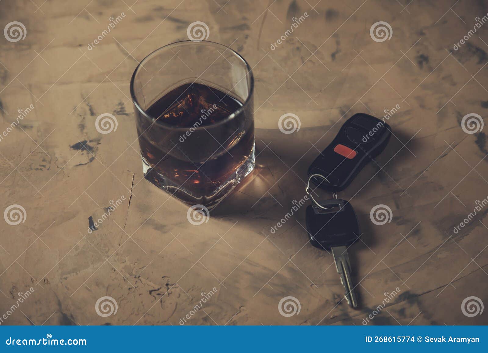 Glass of Whiskey and Car Key Stock Photo - Image of whiskey, auto ...