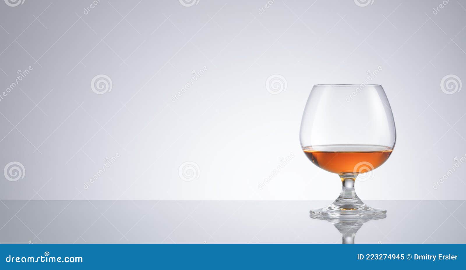 Glass with Whiskey on Grey Back. Banner Stock Image - Image of single ...