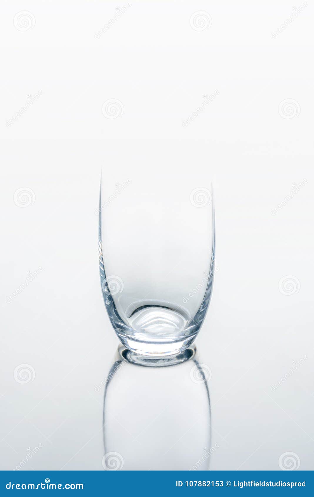 Glass on White Reflecting Table Stock Image - Image of simple ...
