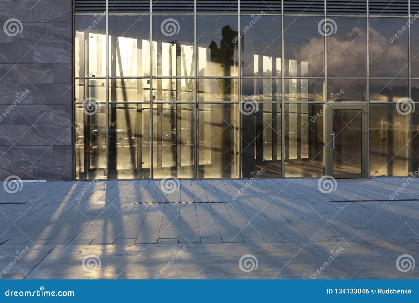 Glass Window Architecture Build Background. Empty Window Stock Photo ...