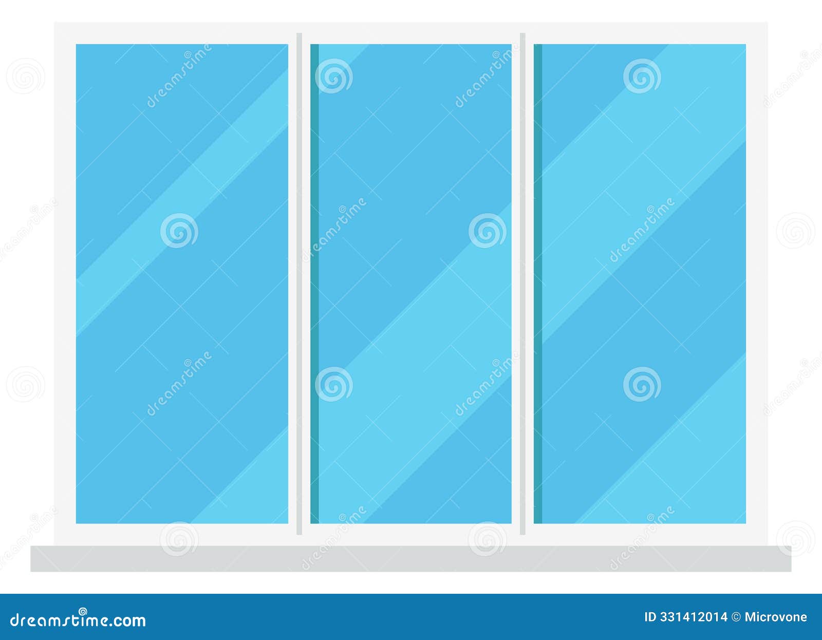 Glass Window. Building Facade Element Stock Vector - Illustration of ...