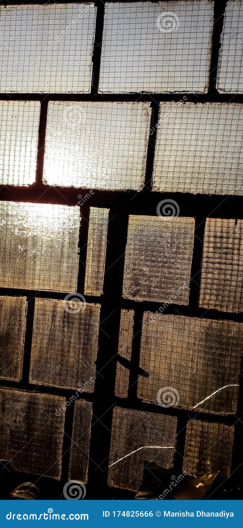 A Glass Window Looking Horror with Slow Light Stock Photo - Image of ...