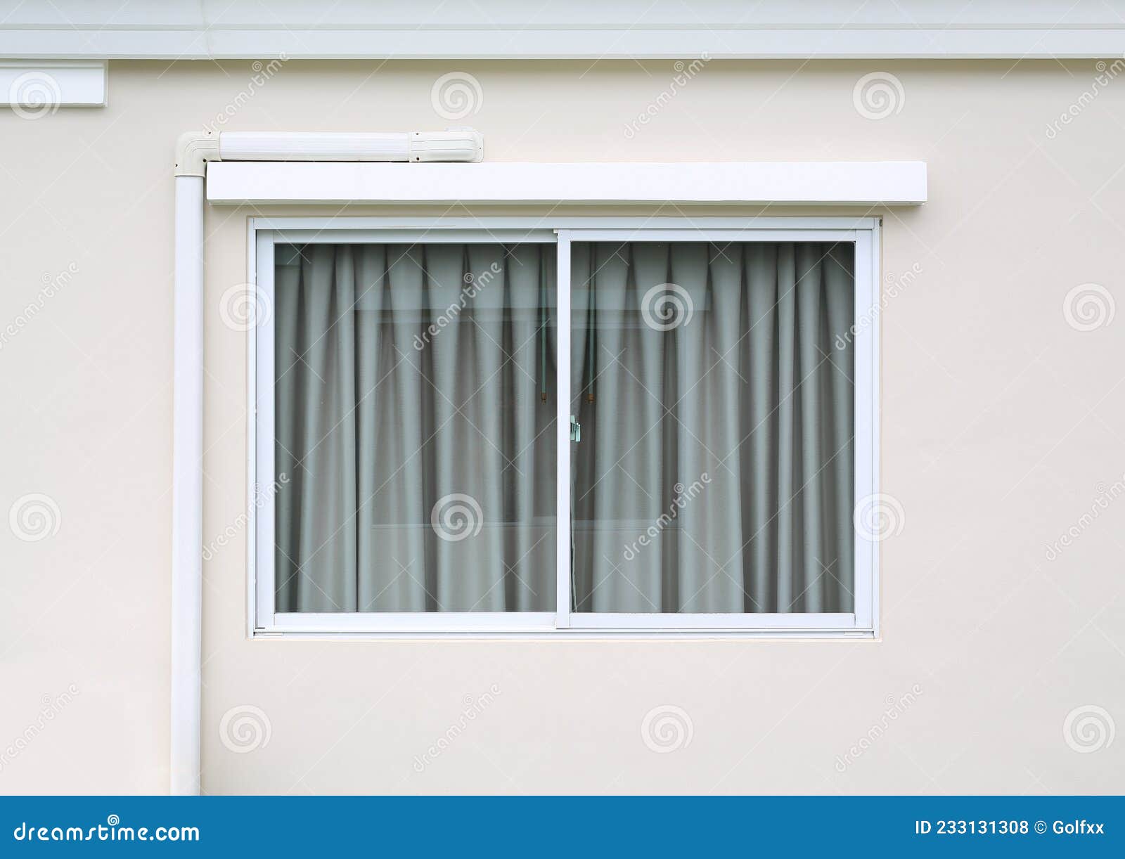 Glass Window on the Outside of a New House Stock Photo - Image of ...