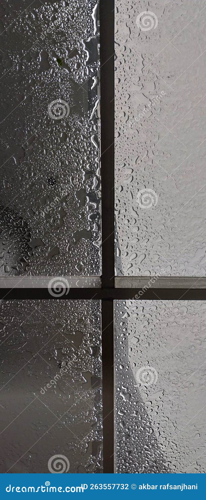 Glass Window and the Pouring Water of the Heavy Rain Stock Photo ...
