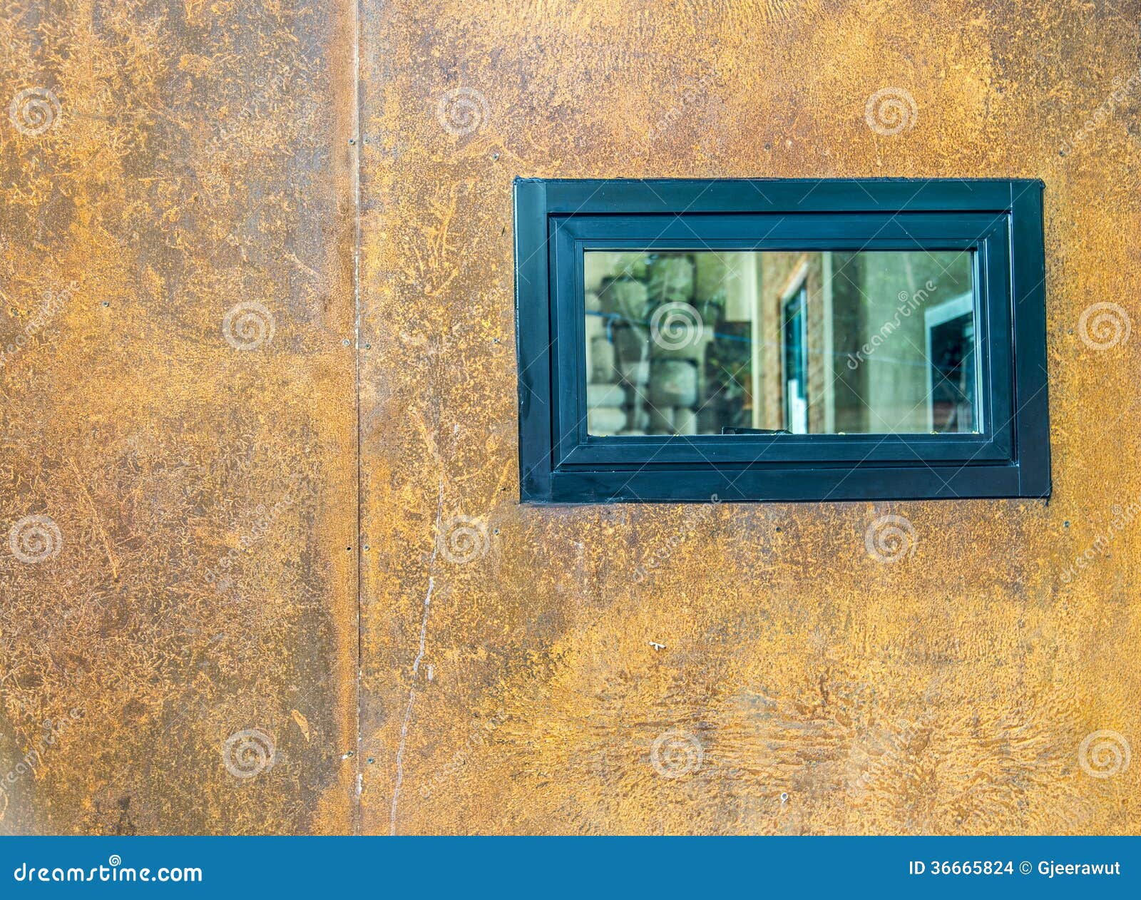 Glass Window on the Rusty Wall3 Stock Photo - Image of brown, factory ...