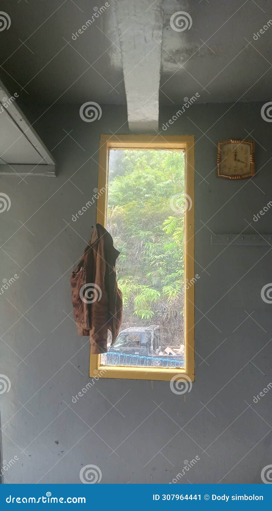 Glass Windows Anf Wall Clocks Stock Image - Image of clocks, windows ...