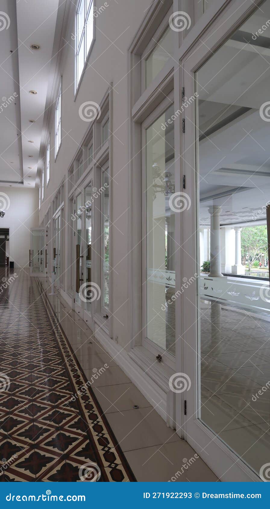 Glass Windows in the Building Stock Image - Image of wood, beam: 271922293