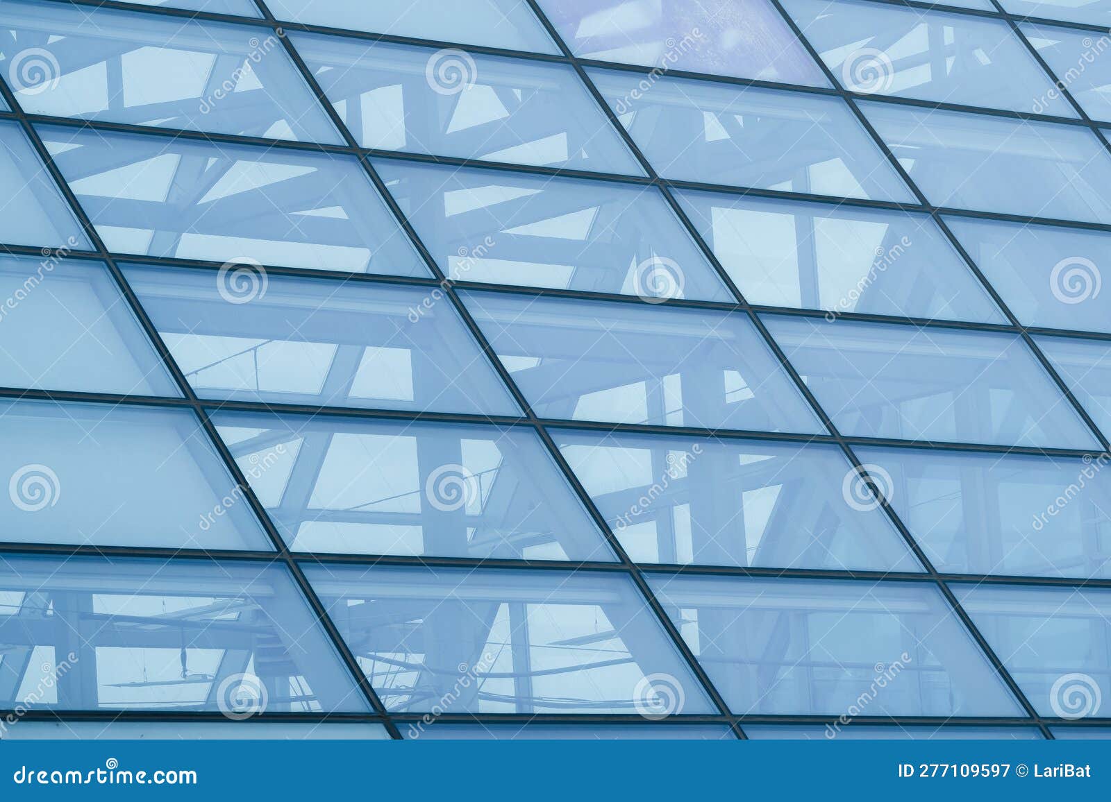 Glass Windows Grid. Modern Architecture with Transparent Glass Wall and ...